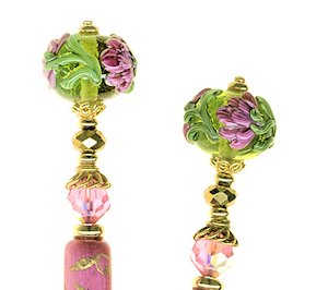Peek-A-Boo Art Glass Special Edition Stix Nouveau Damask Hair Jewelry ...